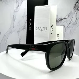 Gucci | Accessories | New Gucci Sunglasses Black 54mm Square Gold ...